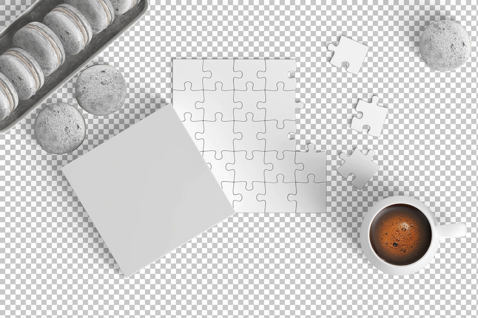 25 Piece Puzzle Mockup: 5x5 Jigsaw Template (PSD) - Etsy