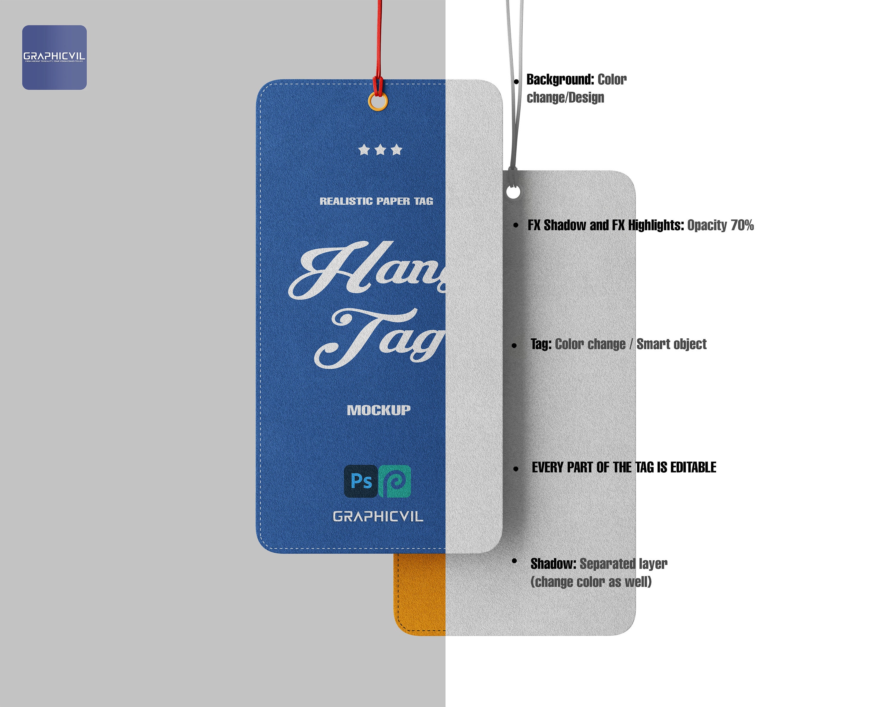 6 PSD Hang Tag Mockup, Hangtag Mockup, Label Mockup, Price Tag Mockup ...