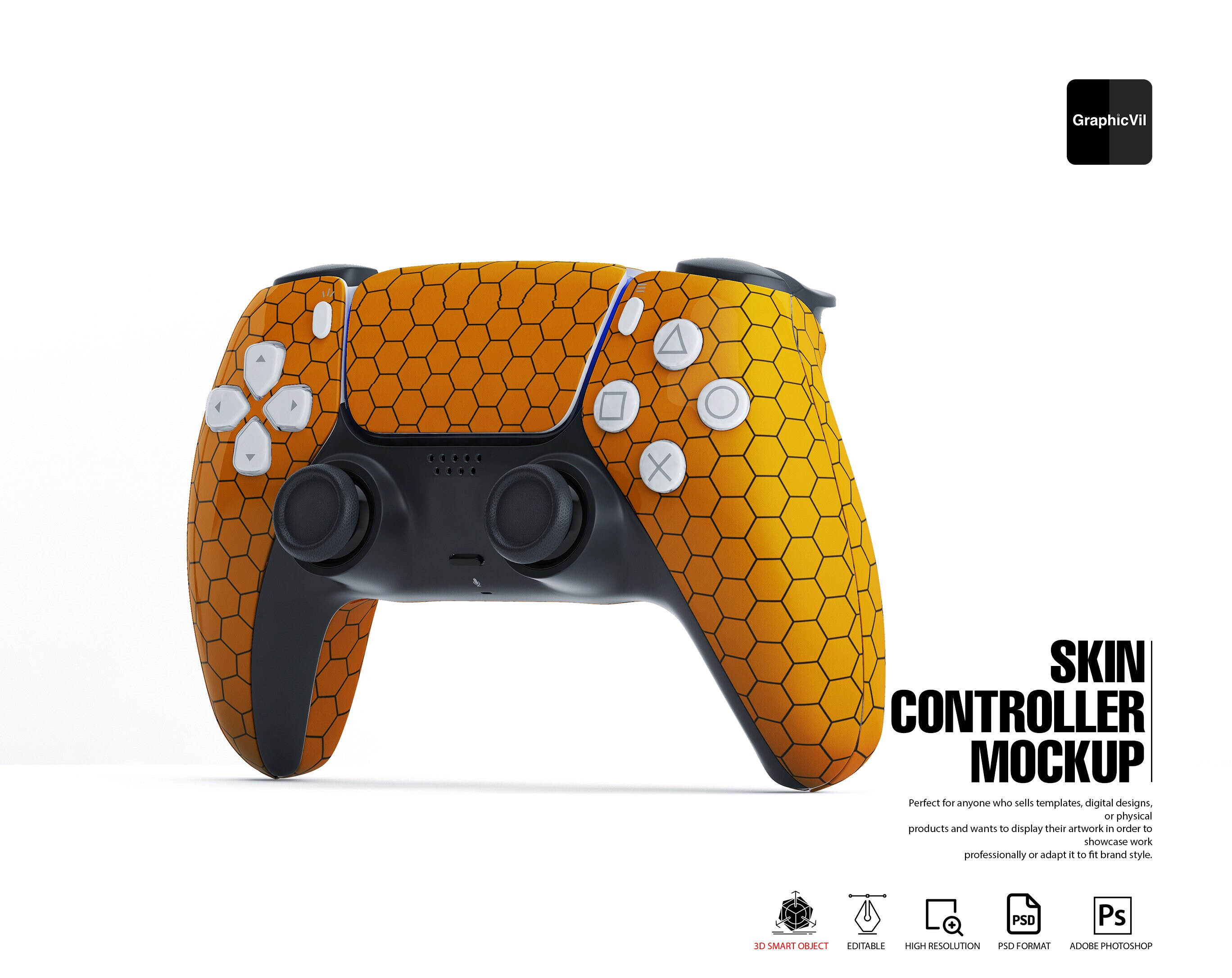 Sony Dualsense Controller Skin Mockup Dualsense, Dualsence Mockup ...