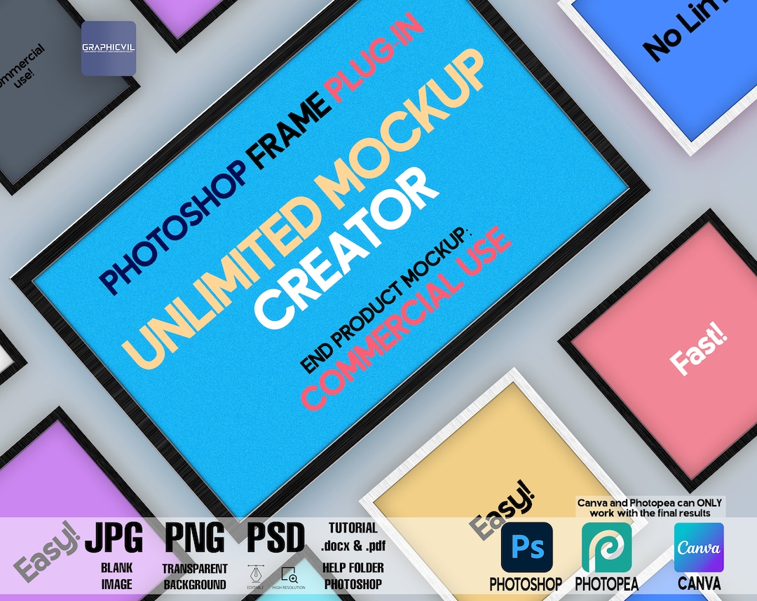 Frame Creator Plugin Photoshop, Frame Mockup, All Sizes Frame Mockup ...