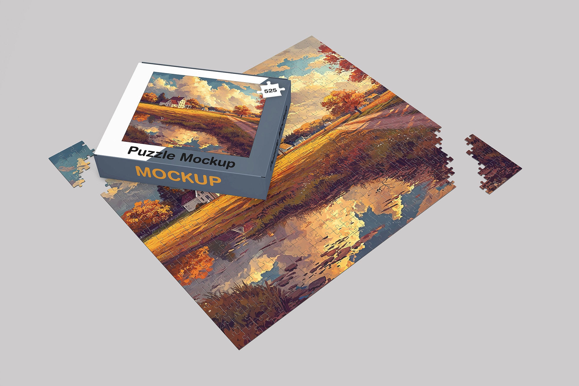 Dye Sublimation 525 Piece Puzzle Mockup ,puzzle Mockup, Jigsaw Design Template, Puzzle Design ...