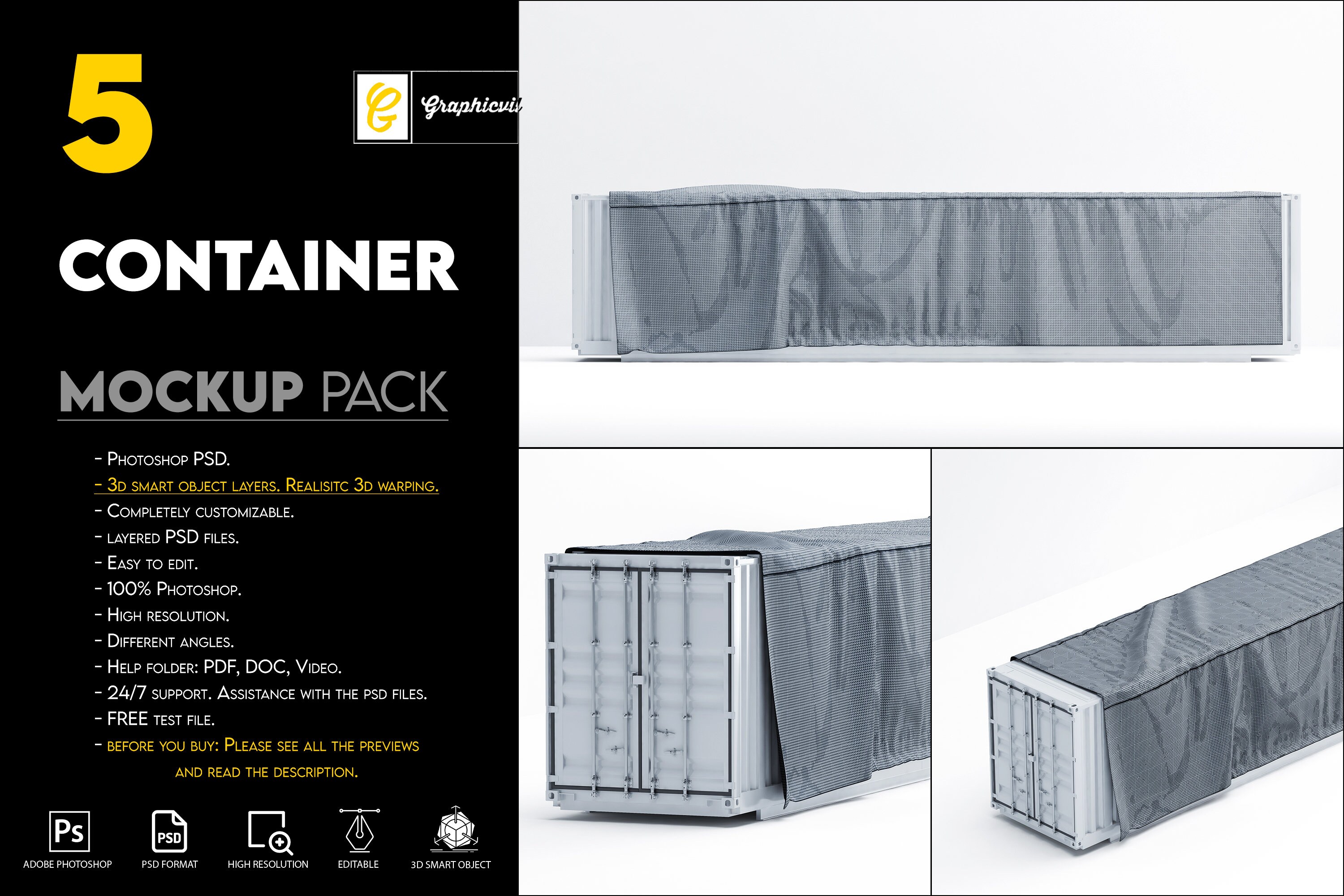 Container Cover Mockup Container Mockup Ship Cover - Etsy