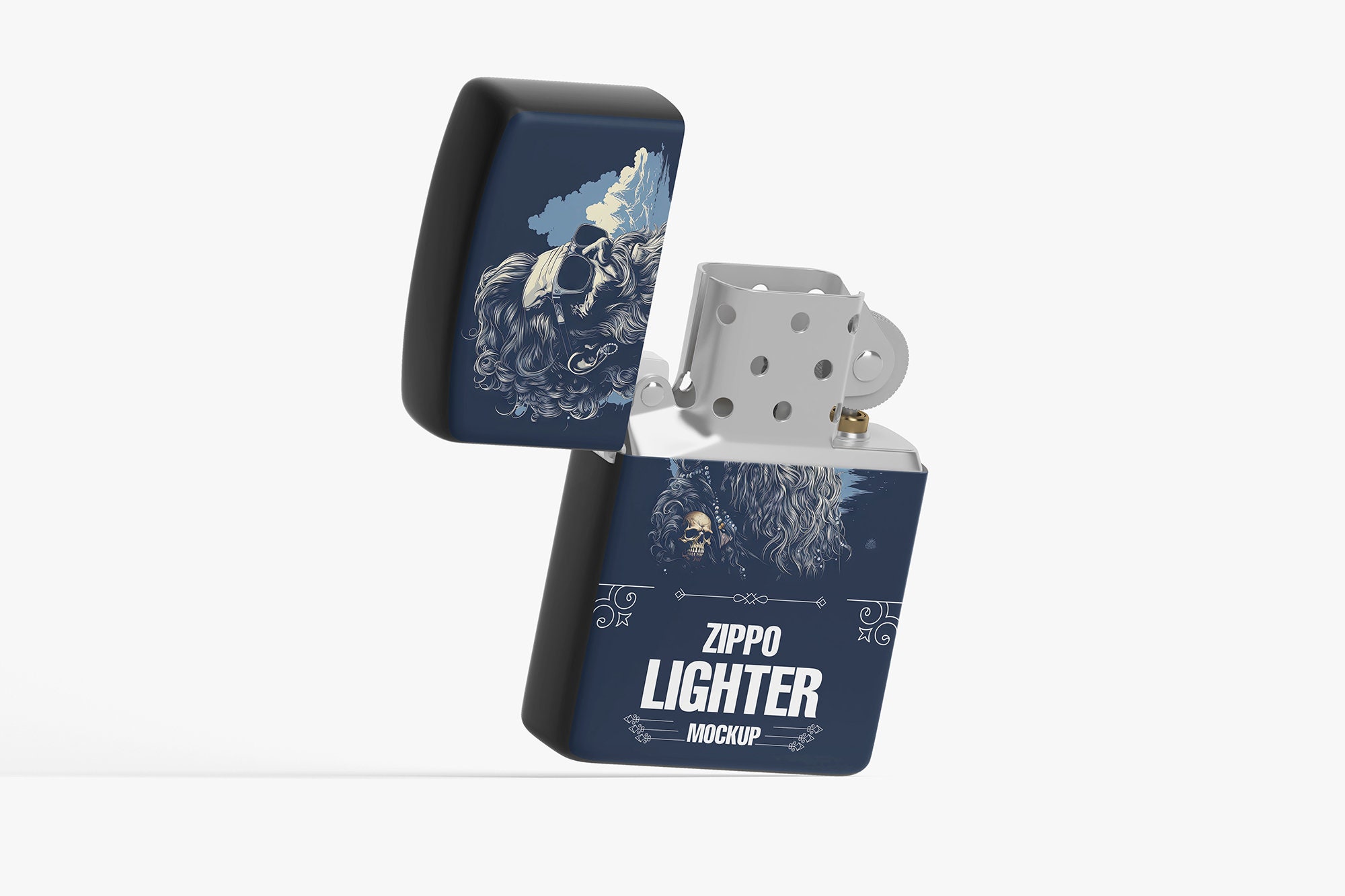 Zippo Mockup, Zippo Lighter Mockup, Gas Lighter PSD Mockup, Lighter ...