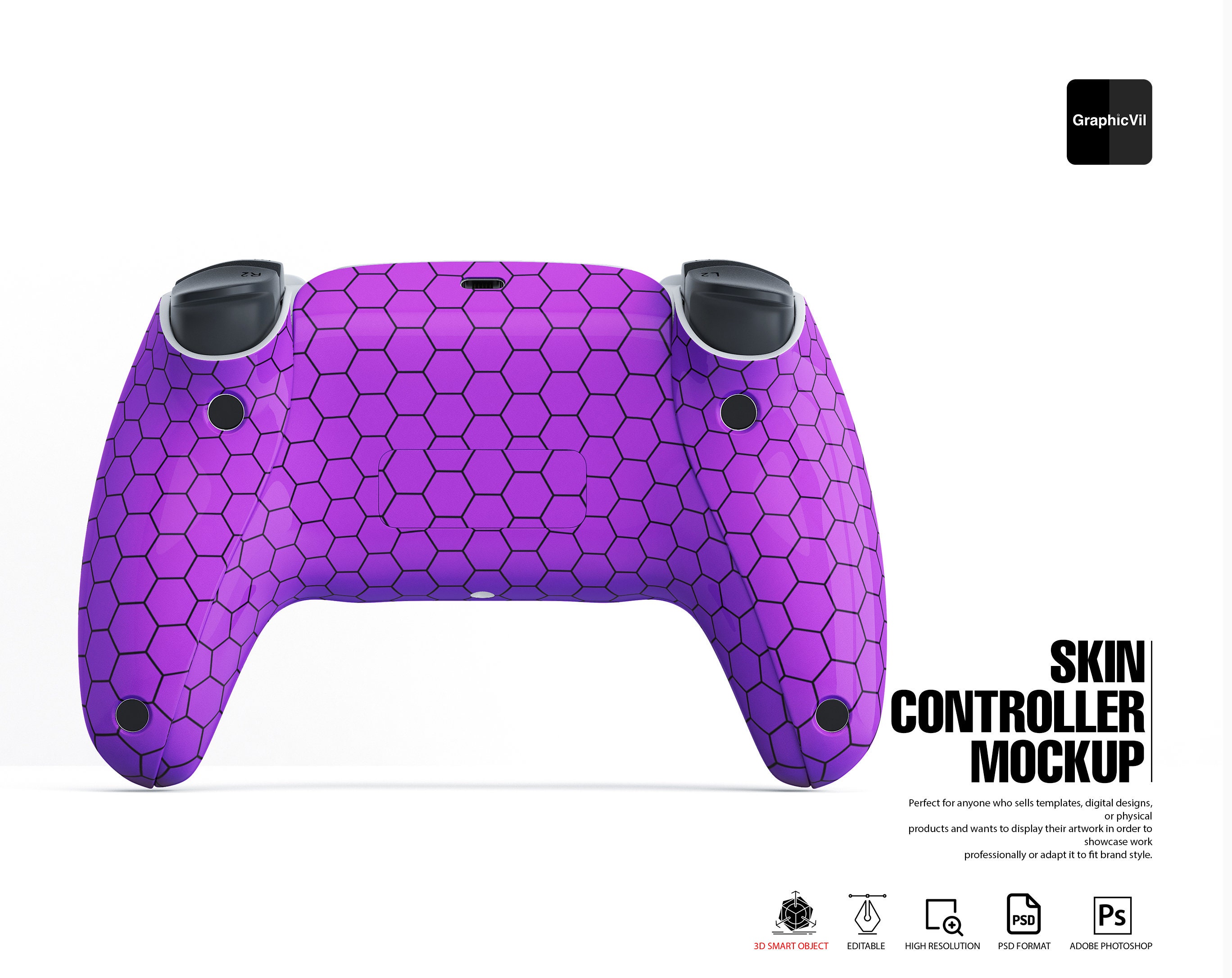 Sony Dualsense Controller Skin Mockup Dualsense, Dualsence Mockup, Dualsense Skin, Dualsense ...