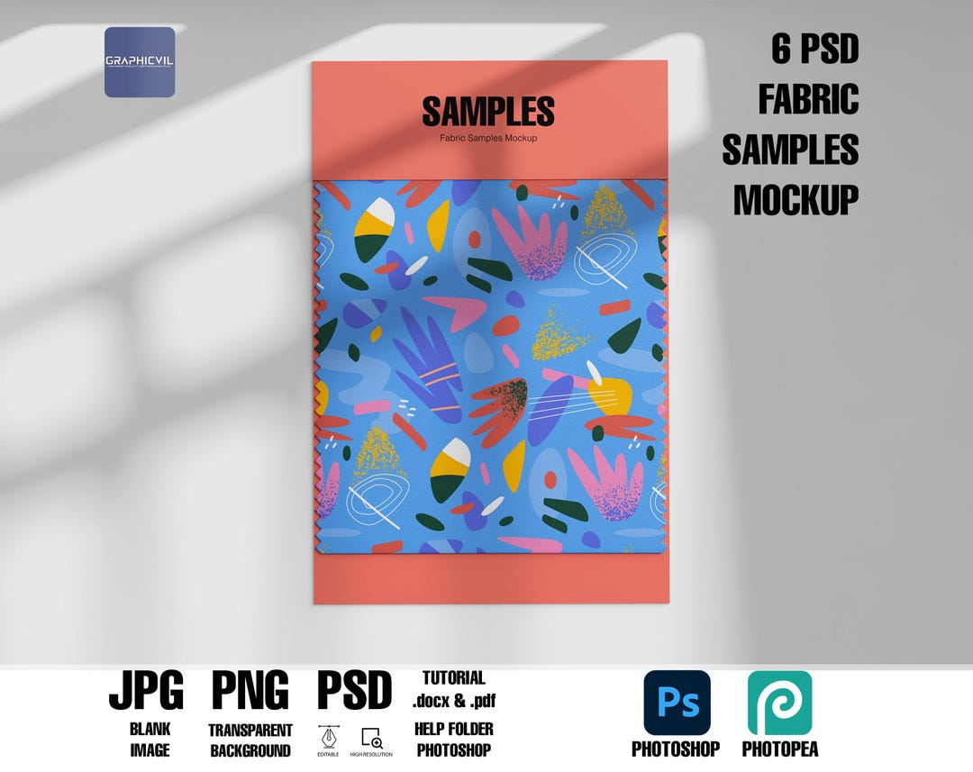 Fabric Swatch Mockup | Textile Mockup, Fabric Swatch Mockup, Jersey ...