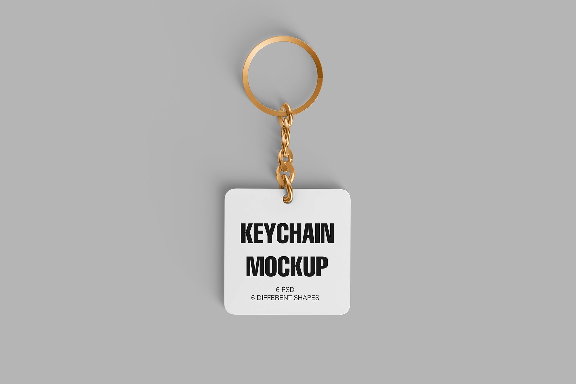 Keychain Mockup: 6 Shapes, Customizable PSD Template - Etsy