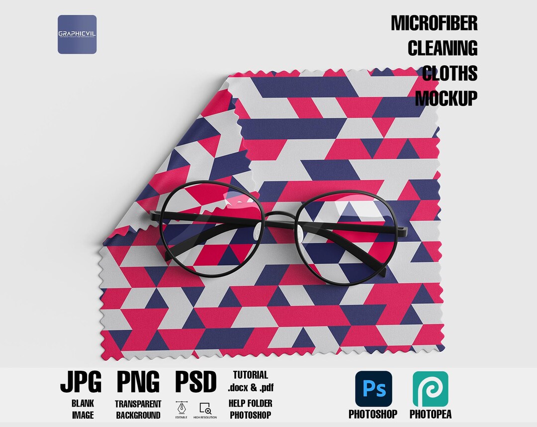 Microfiber Cleaning Cloth Mockup: Fabric PSD (digital Download) - Etsy