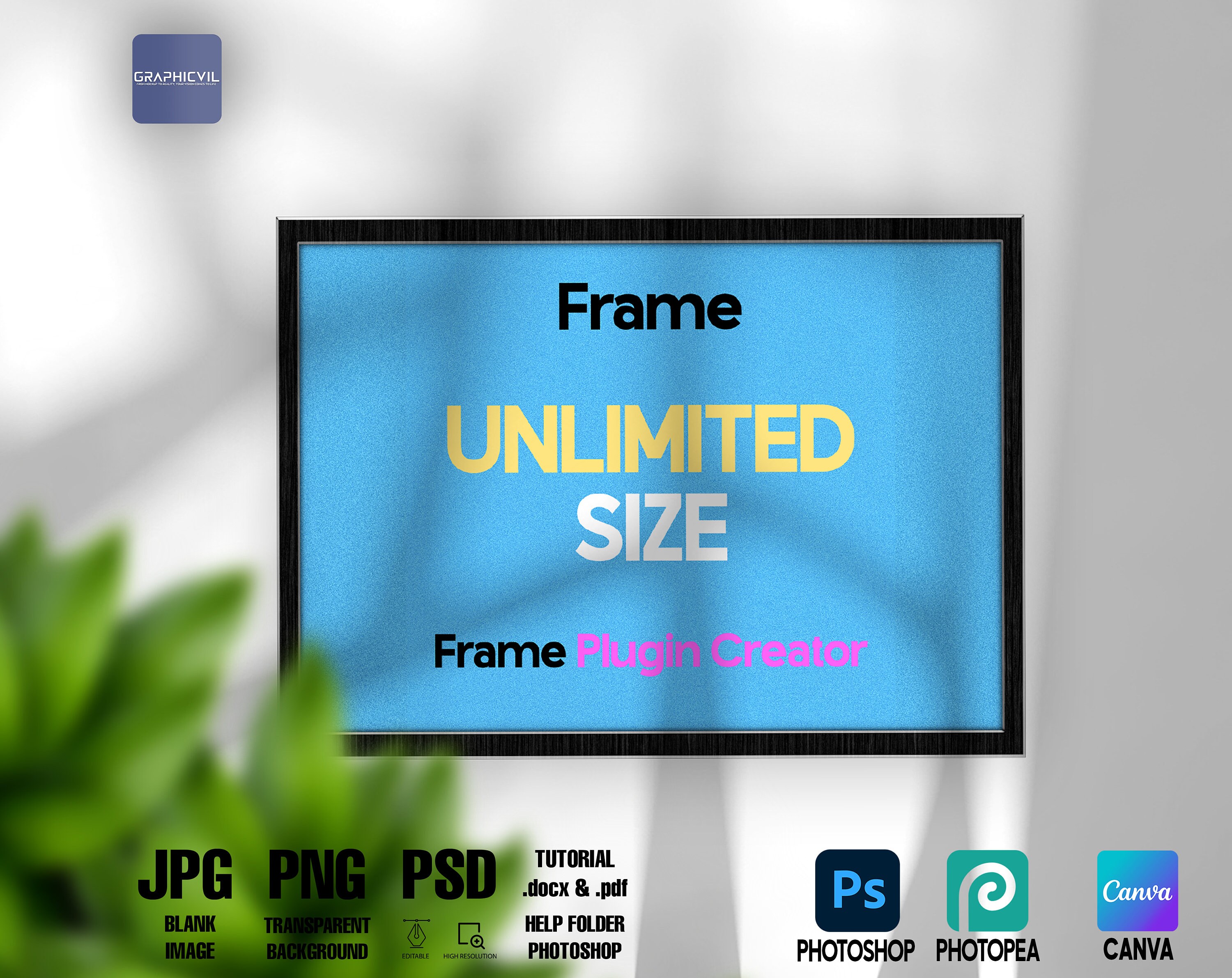 Frame Creator Plugin Photoshop, Frame Mockup, All Sizes Frame Mockup ...