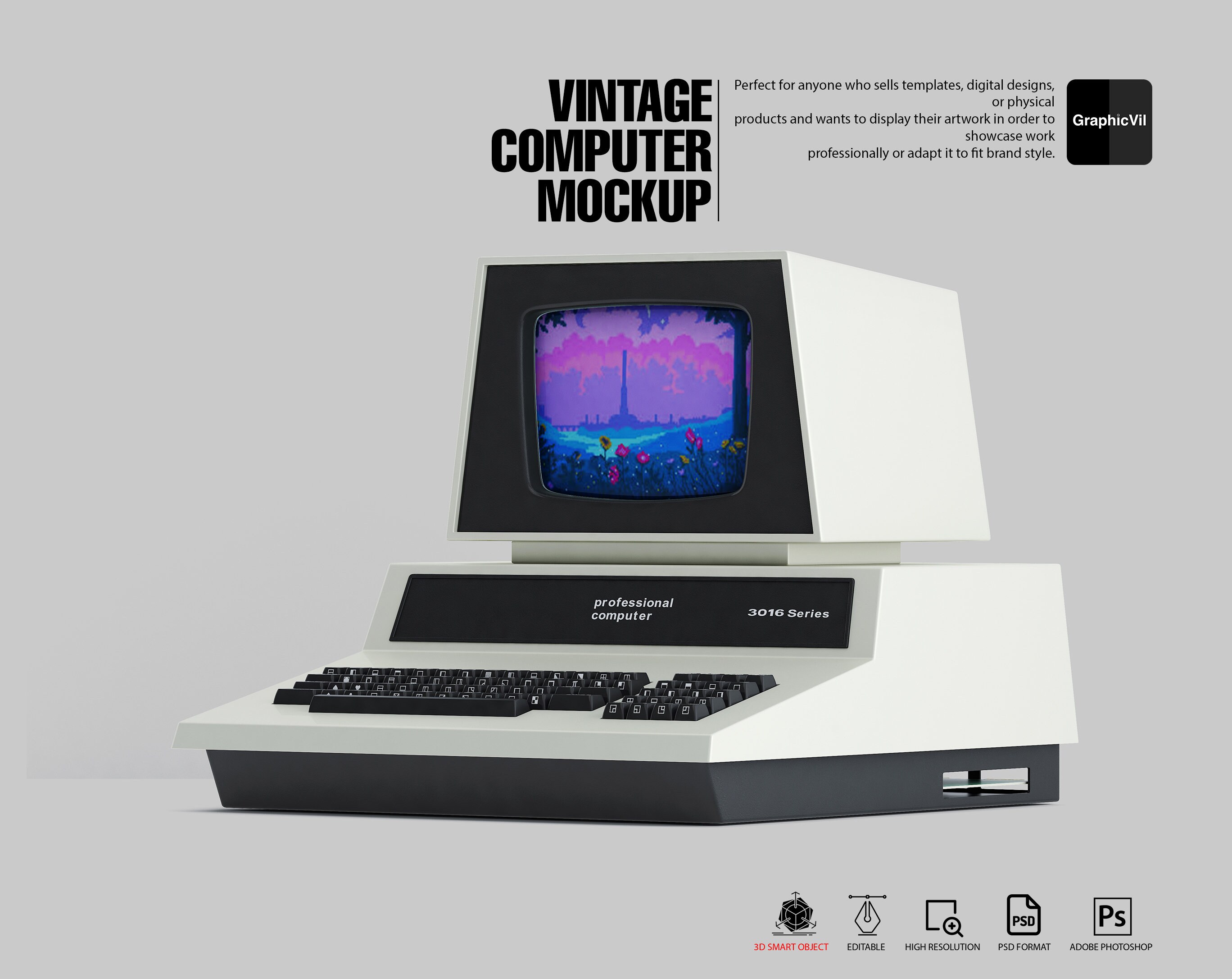 Commodore Vintage PC Mockup - Etsy