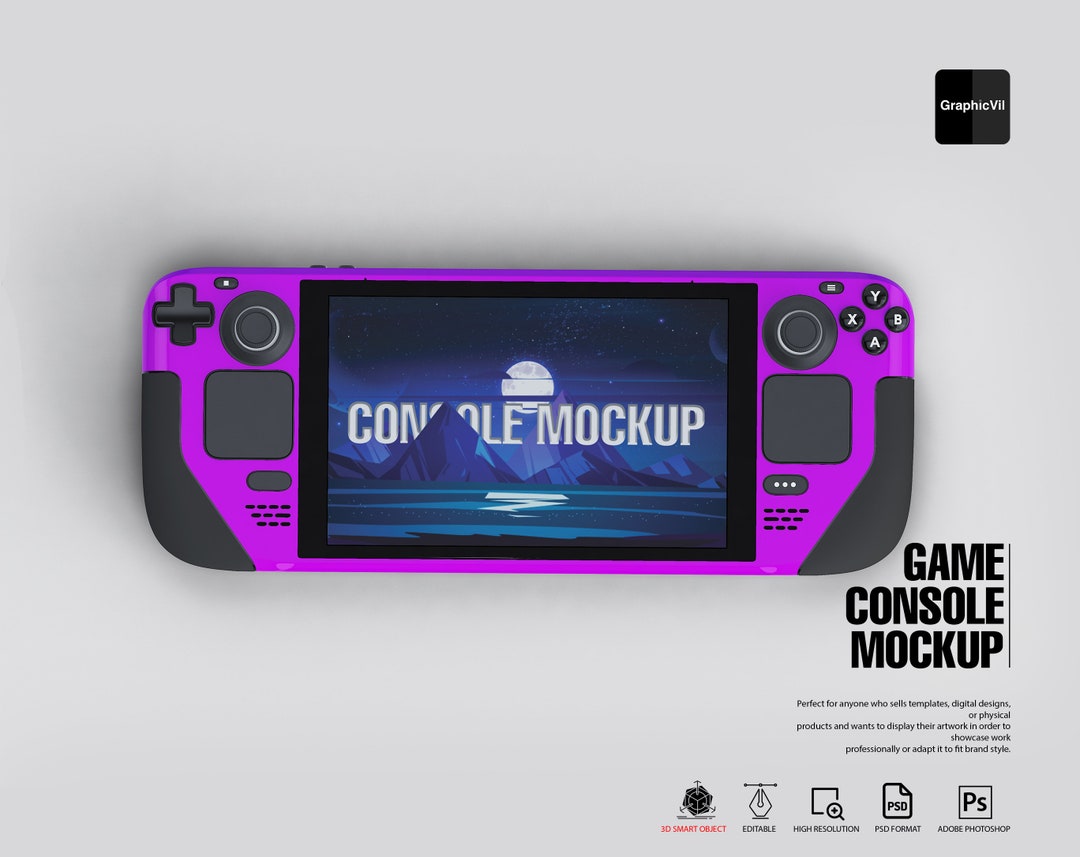 Steam Deck Skin Mockup | Deck, Console Mockup, Skin Mockup, Steam Deck ...