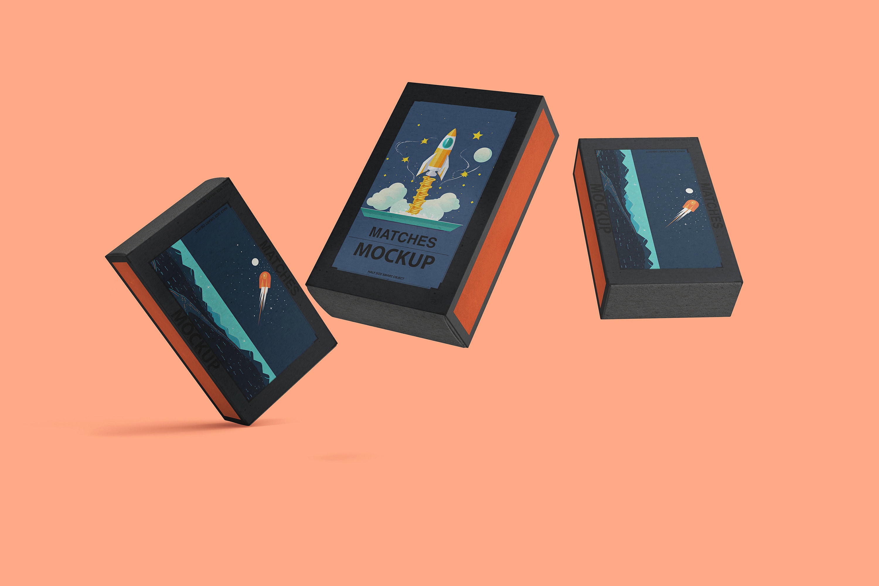 Dye Sublimation Matchbox Mockup Packaging Design, Pyro Pack Mockup ...