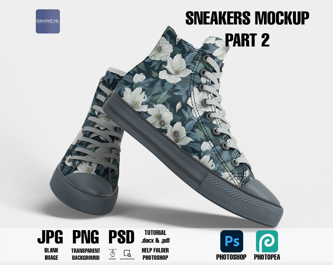 Sneakers Mockup, Shoes PSD, Shoe Mockup, Trainer Mockup, Footwear ...