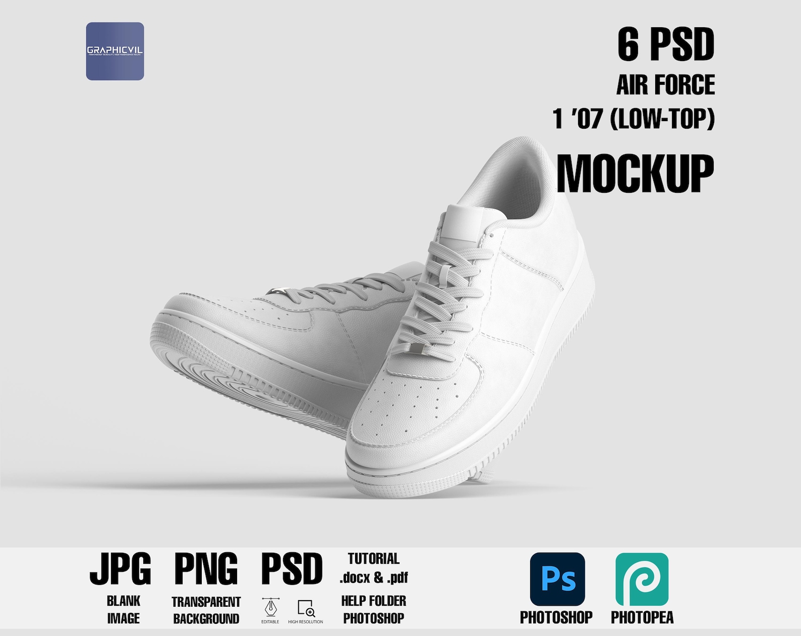 Sneakers Mockup: 6 PSD Templates 6000x4000, PSD Template, Shoe Mockup ...