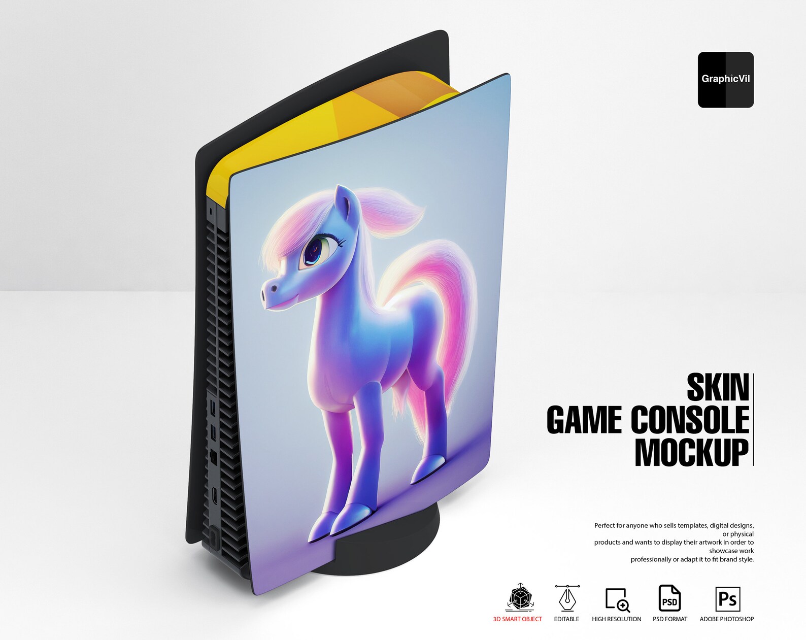 PS5 Skin Mockup | 3D Smart Object (PSD) - Etsy