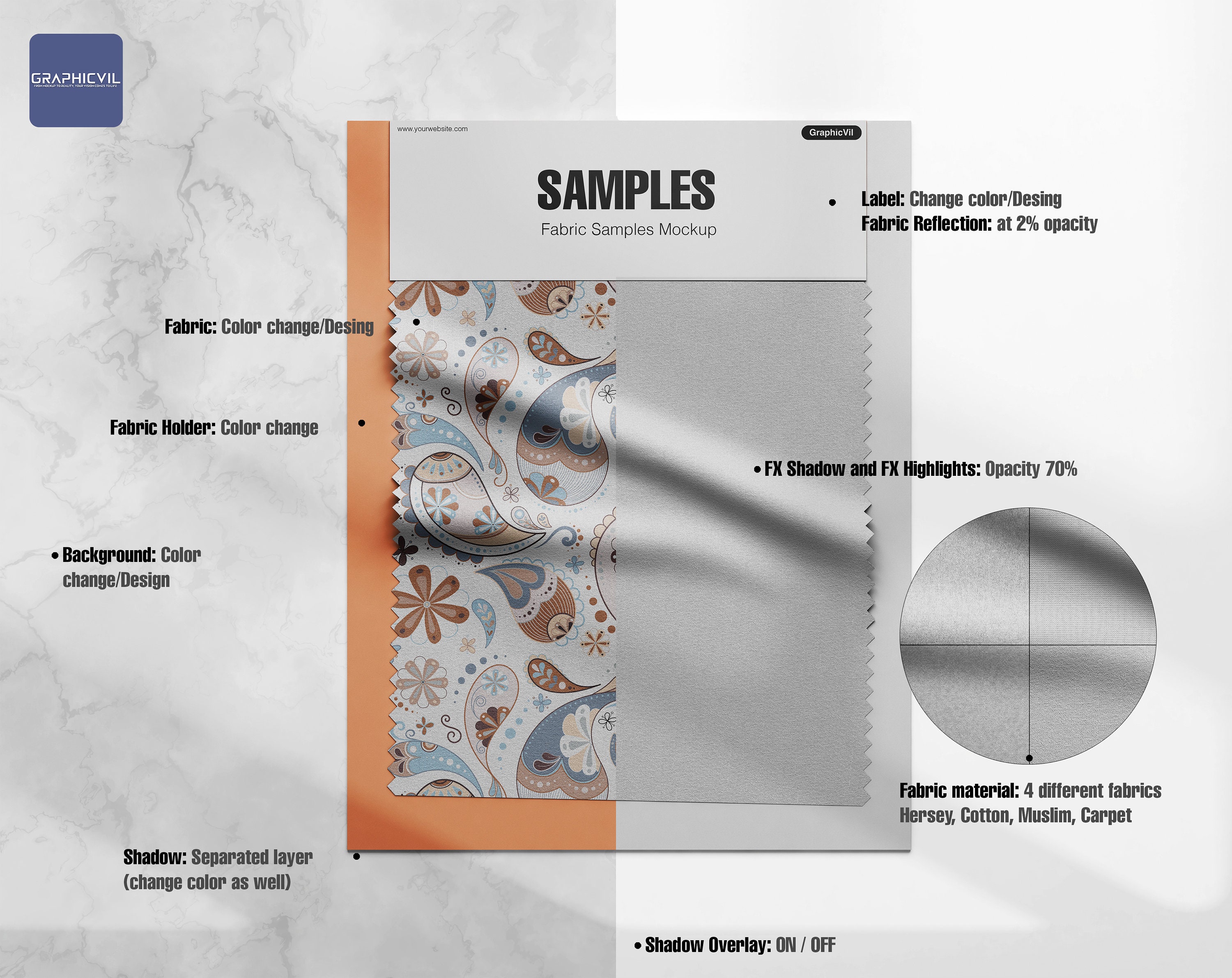 Fabric Swatch Mockup Textile Mockup, Cloth Mockup, Jersey Mockup ...