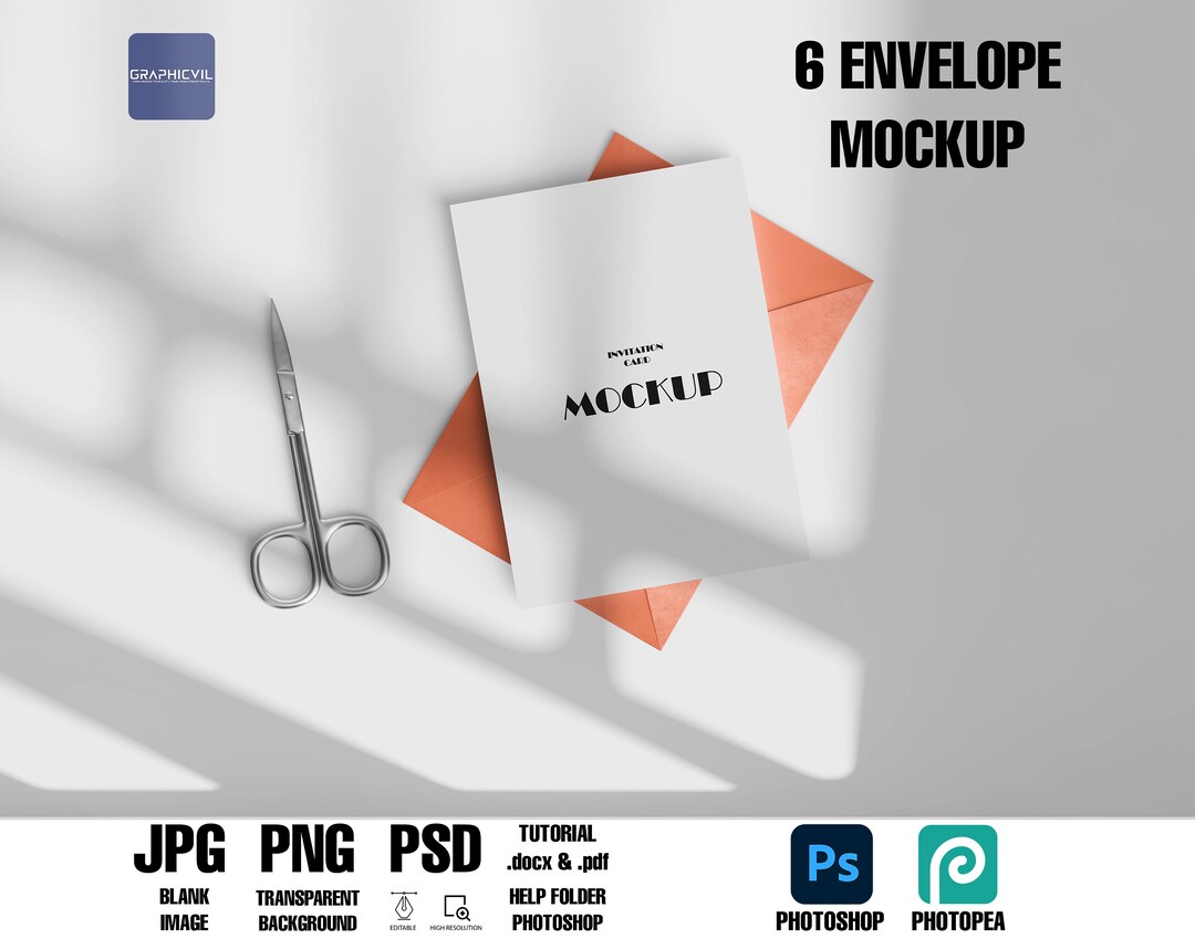 Envelope Mockup, Envelope Design, Envelope Mock Up, Letter Mockup ...