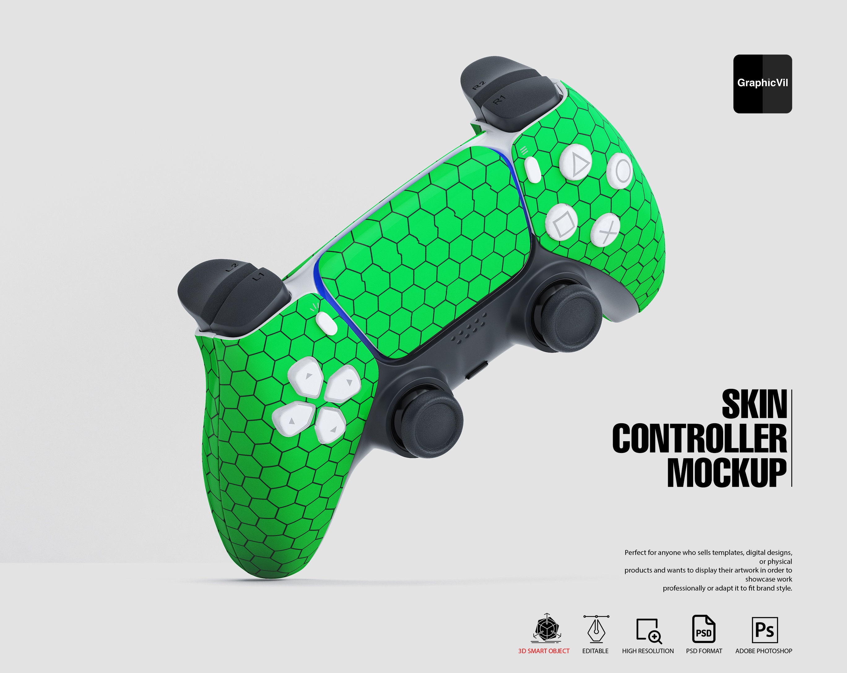 Sony Dualsense Controller Skin Mockup Dualsense, Dualsence Mockup ...