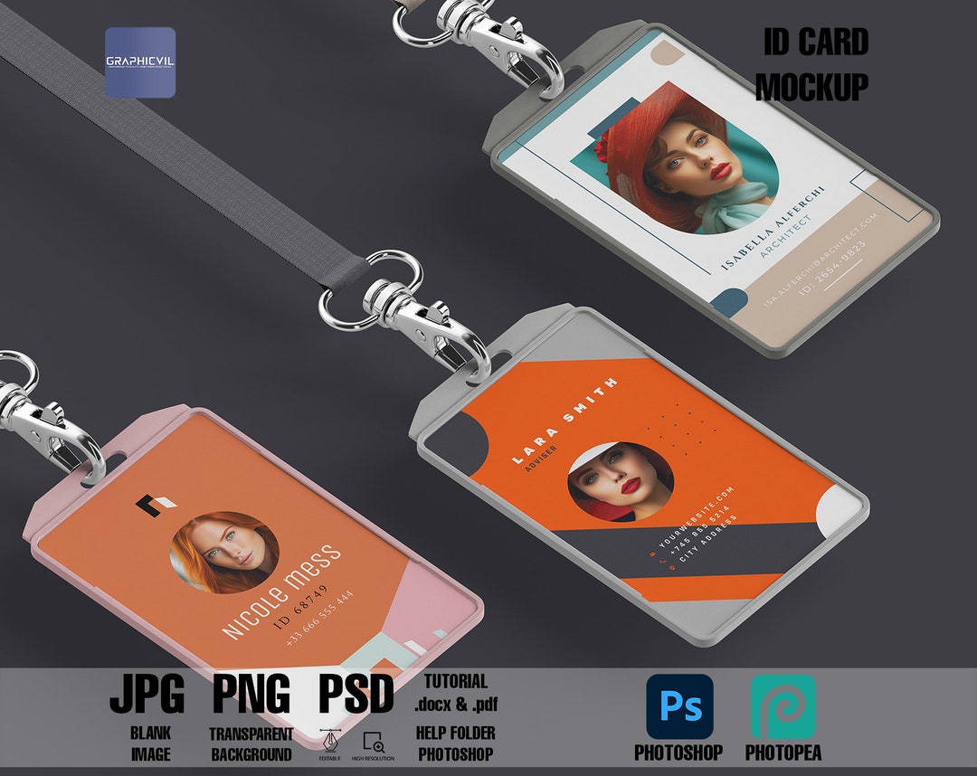 ID Card Mockup Part, Tag Mockup, Badge Mockup, Id Mockup ...