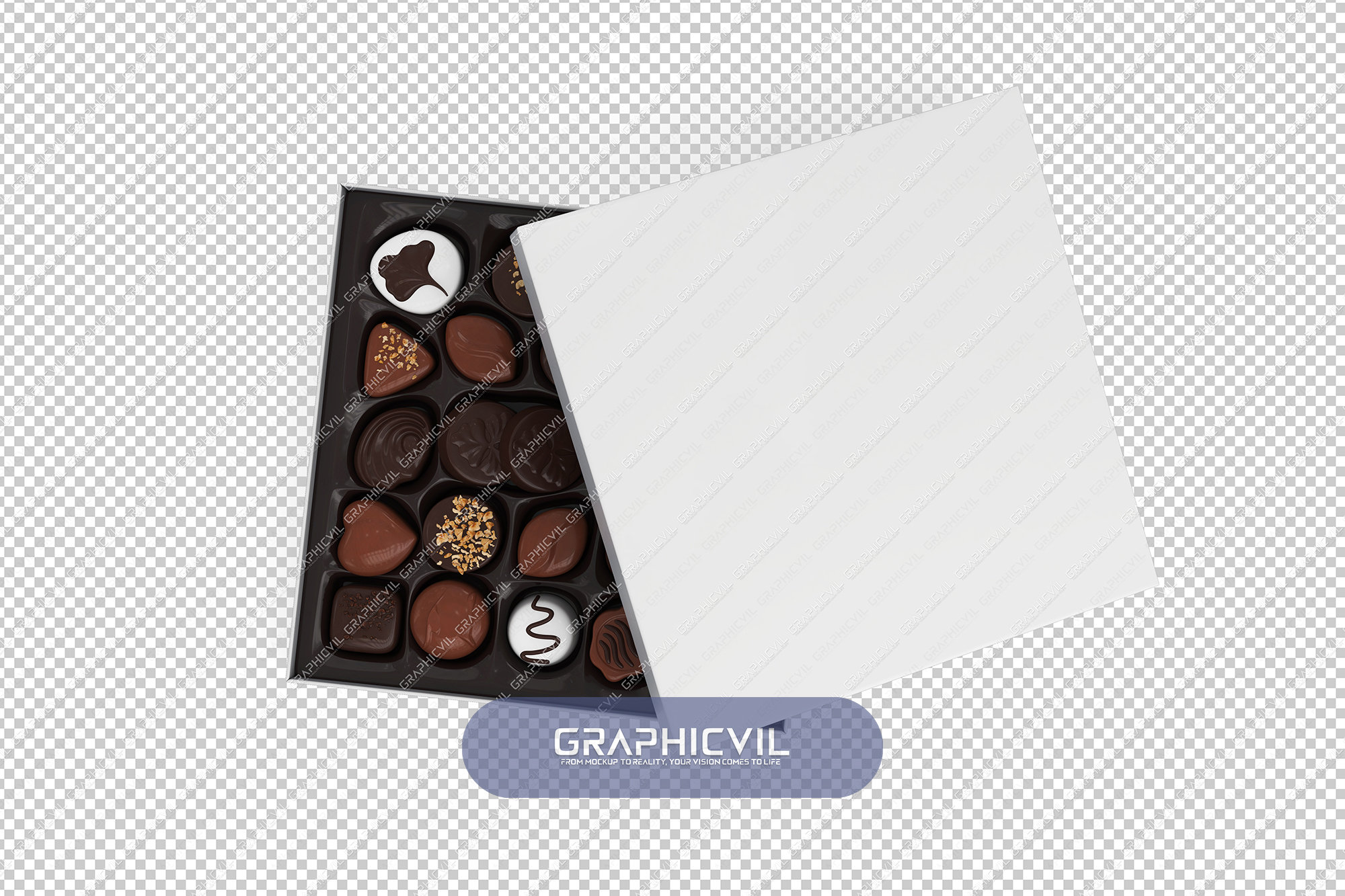 Chocolate Box Mockup, Chocolate Mockup Box Packaging Design Candy ...