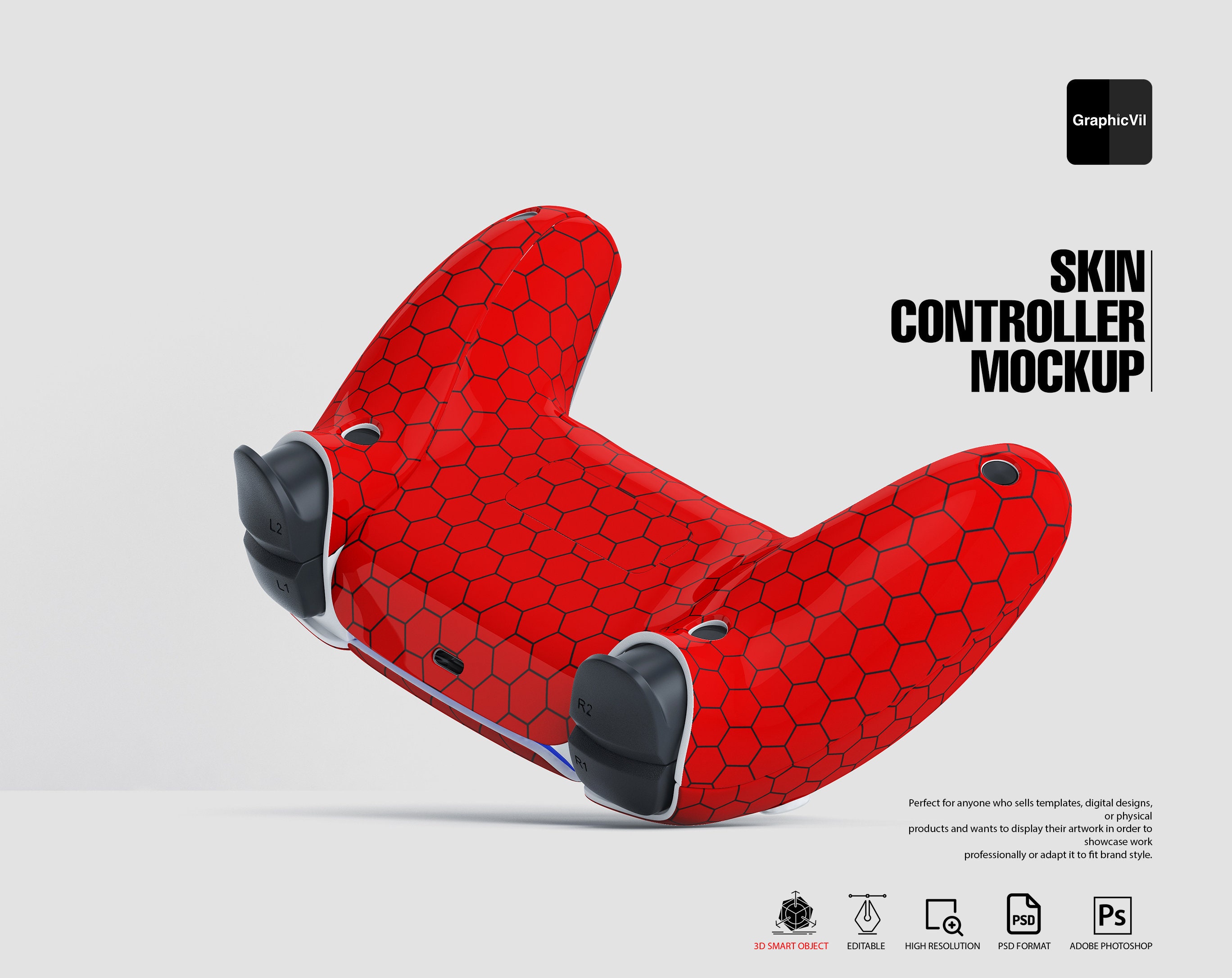Sony Dualsense Controller Skin Mockup Dualsense, Dualsence Mockup ...