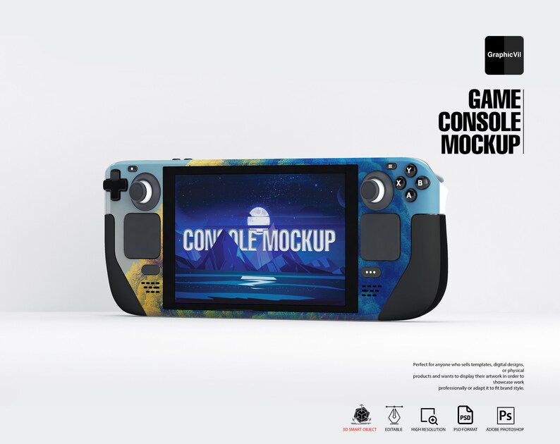 Steam Deck Skin Mockup Deck, Console Mockup, Skin Mockup, Steam Deck ...