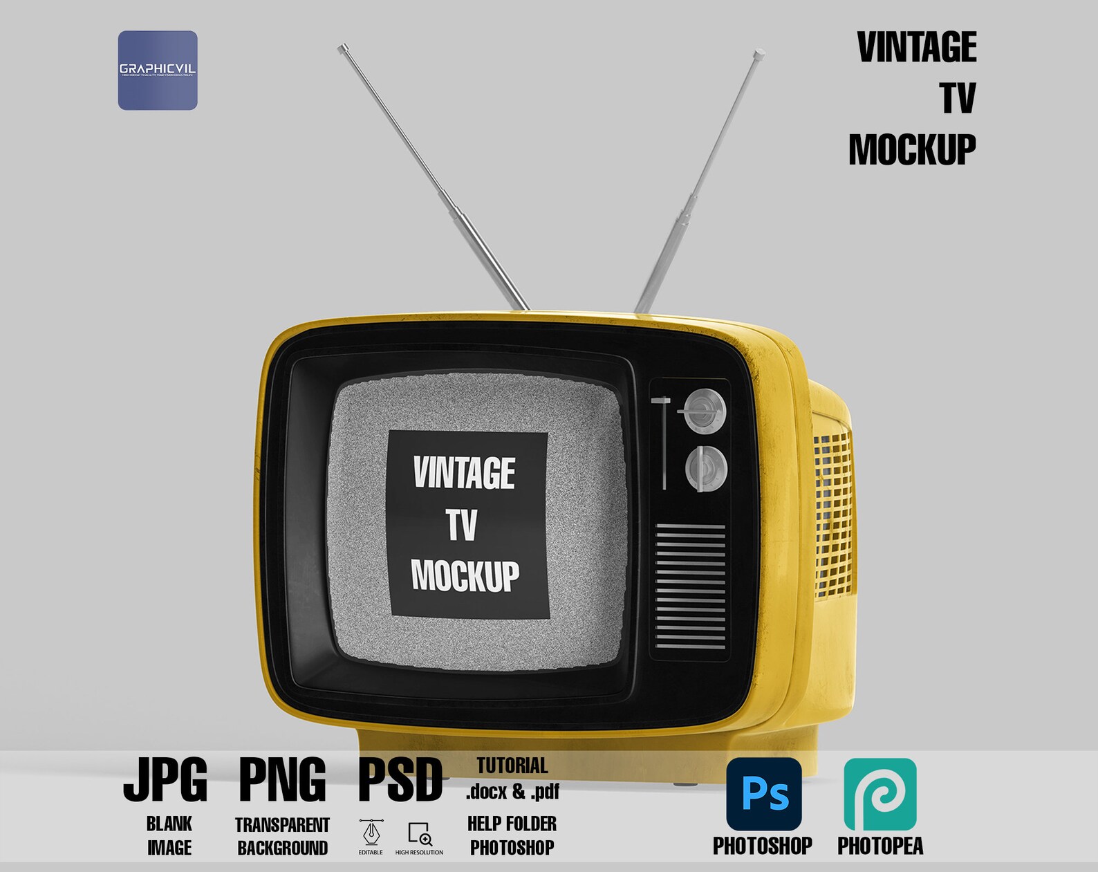 Vintage Tv Mockup Tv, Tv Mockup, Old Tv Mockup, Vintage Tv Mockup ...