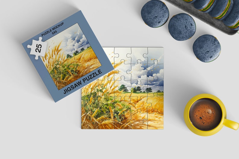 25 Piece Puzzle Mockup: Jigsaw Design Template (PSD) - Etsy