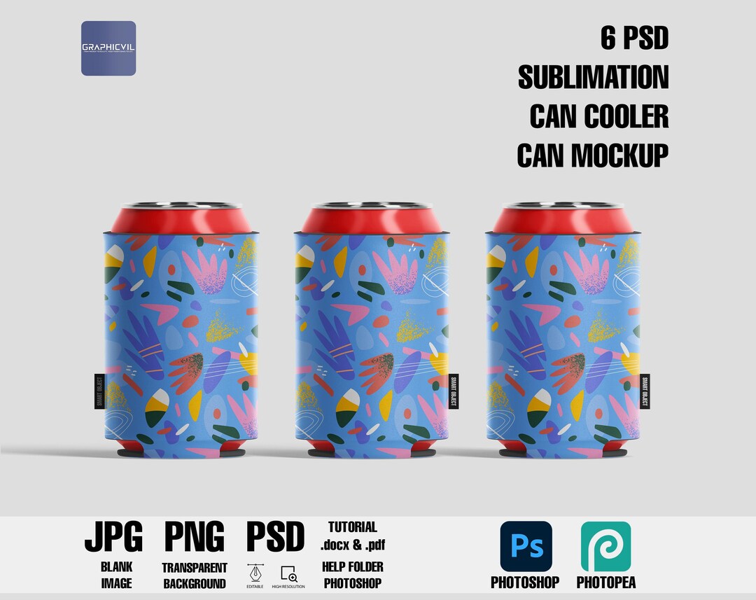 Sublimation Can Cooler Mockup, Can Mockup Mockup, Can Hugger Mockup ...