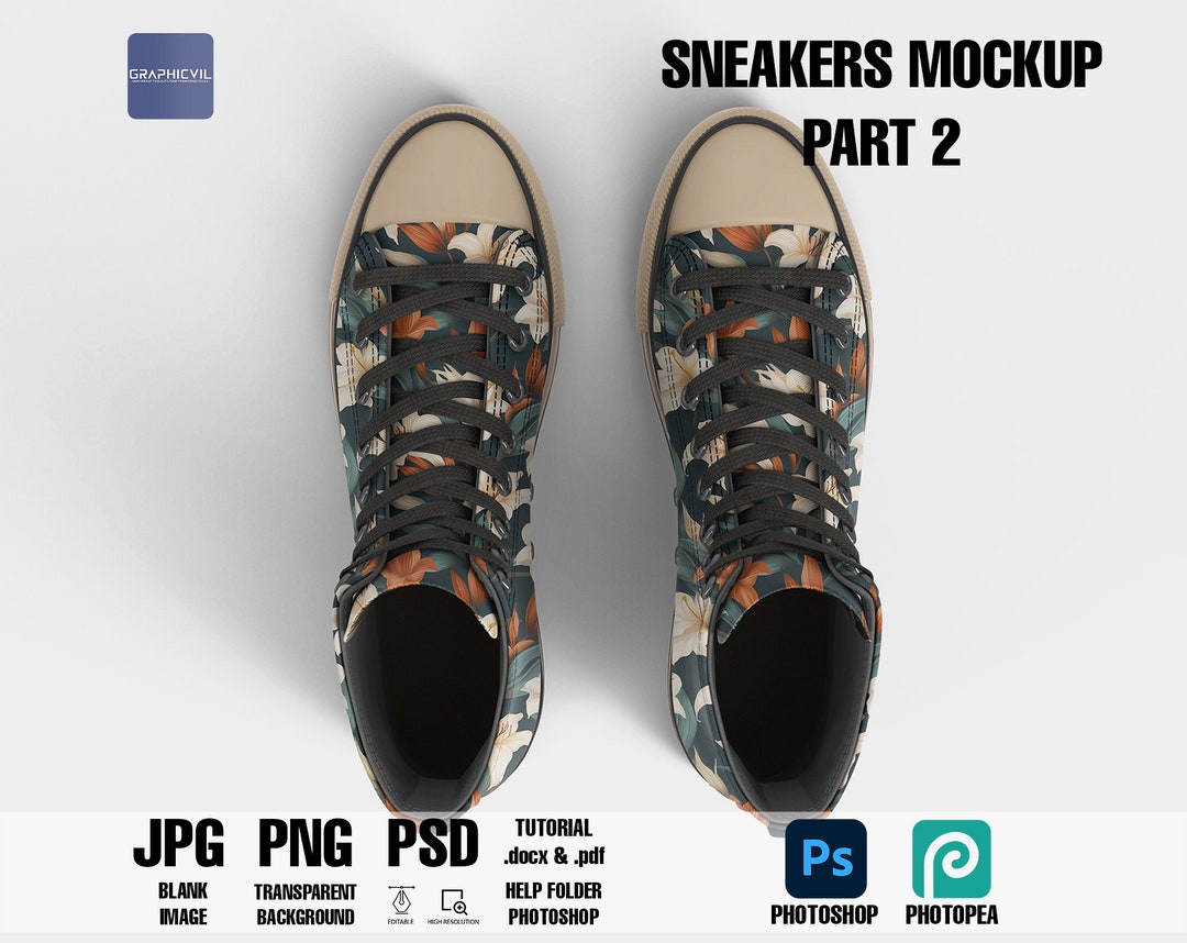 Sneakers Mockup, Shoes PSD, Shoe Mockup, Trainer Mockup, Footwear ...
