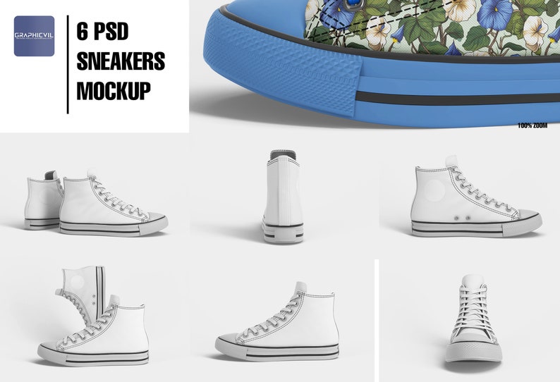 Sneakers Mockup, 6 PSD, Shoe Mockup, Trainer Mockup, Footwear Mockup ...