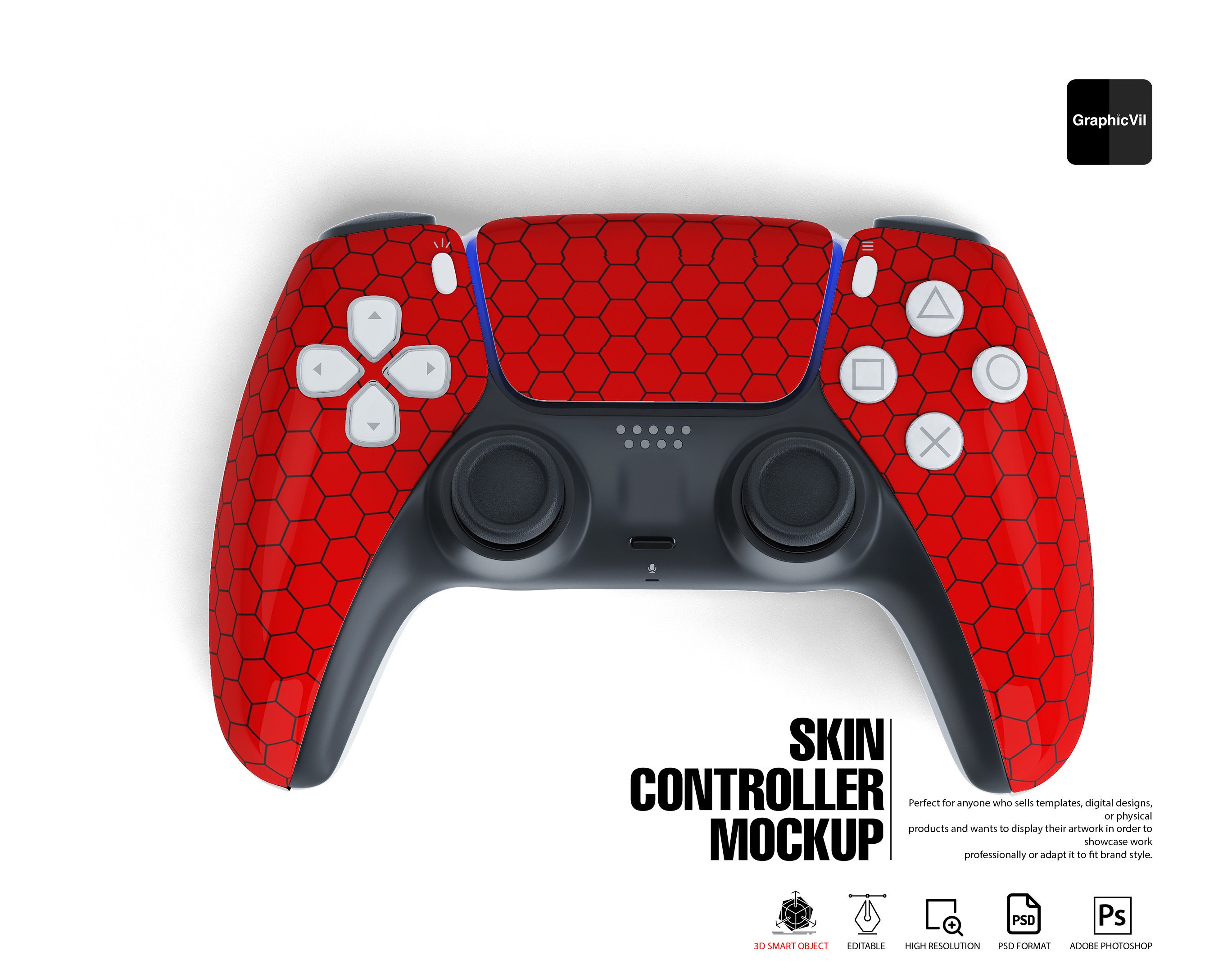 Sony Dualsense Controller Skin Mockup Dualsense, Dualsence Mockup ...