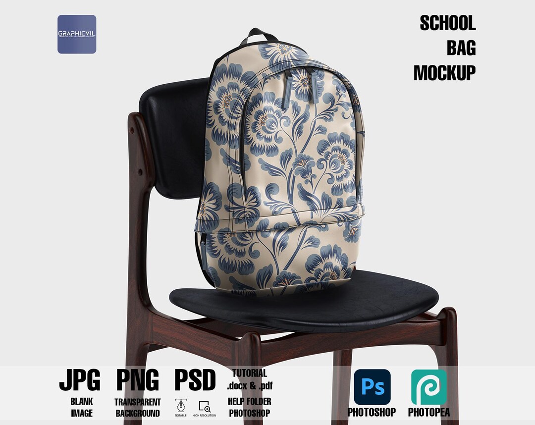 Sublimation Backpack Mockup, Sublimation Book Bag Mockup, Sublimation ...