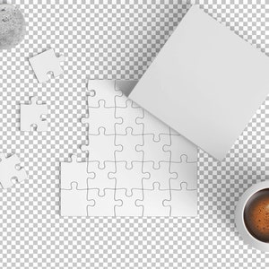 Dye Sublimation 25 Piece 5x5 Puzzle Mockup PSD , 5x5 Pieces, Puzzle ...