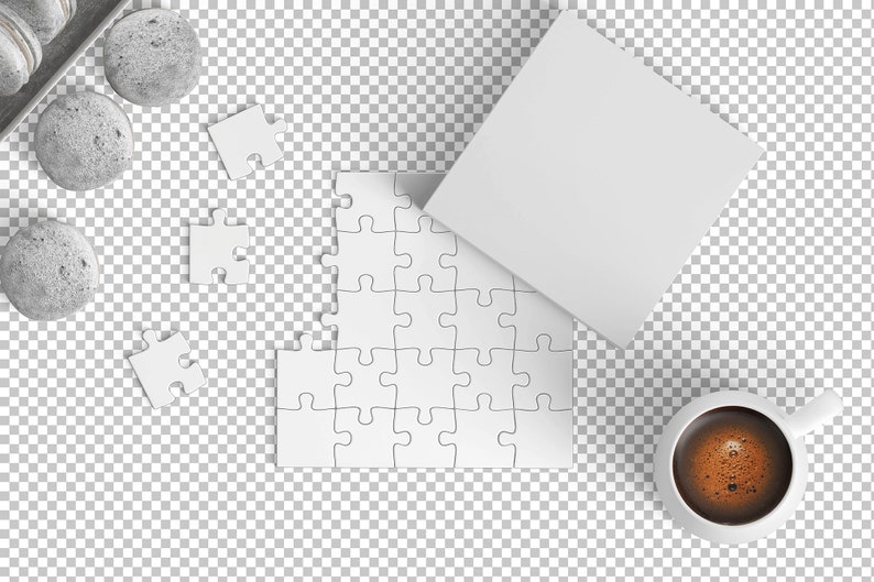 Dye Sublimation 25 Piece 5x5 Puzzle Mockup PSD , 5x5 Pieces, Puzzle ...