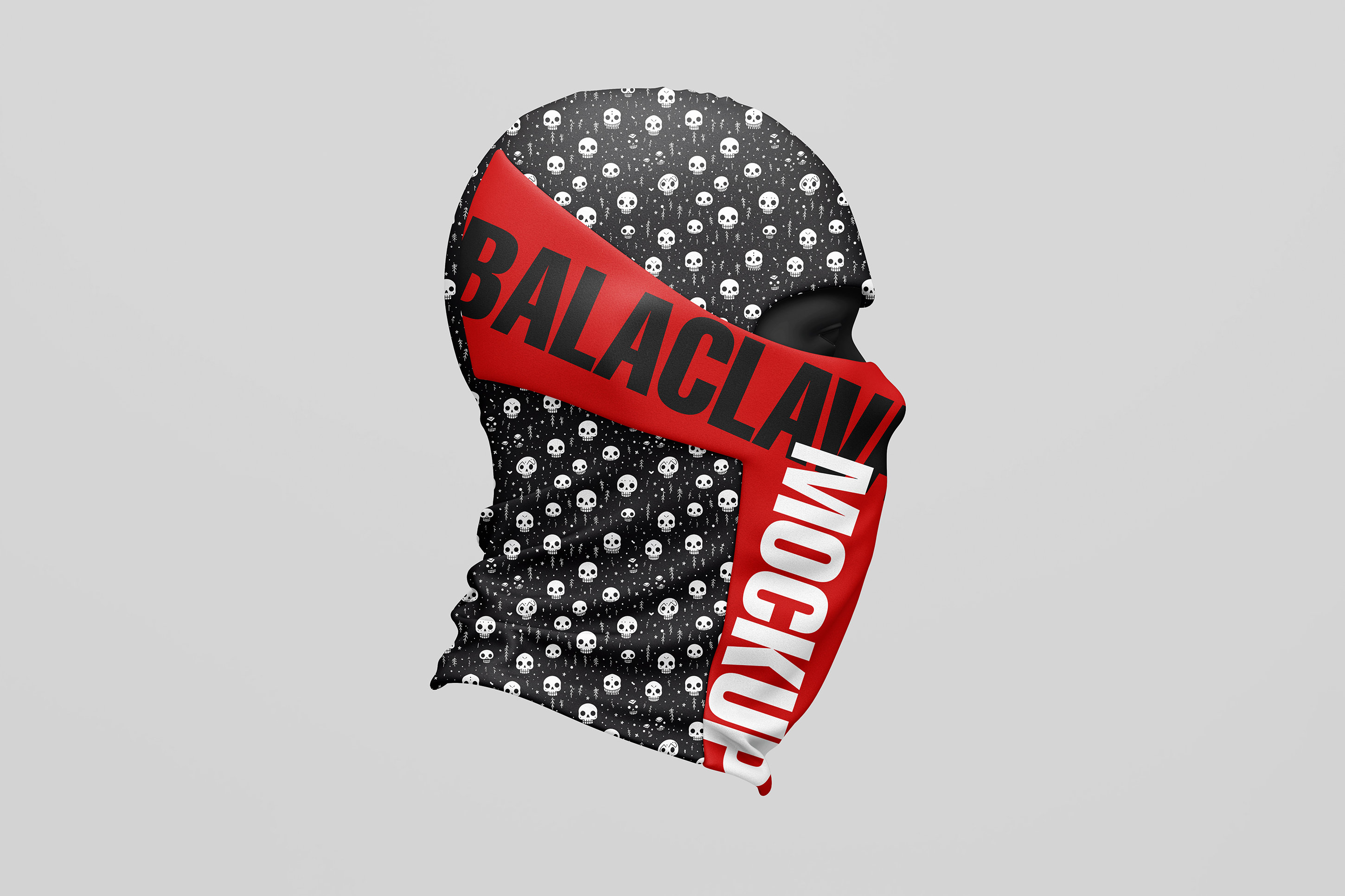 Dye Sublimation Balaclava Mockup Ski Mask Mockup Winter Face Mask ...