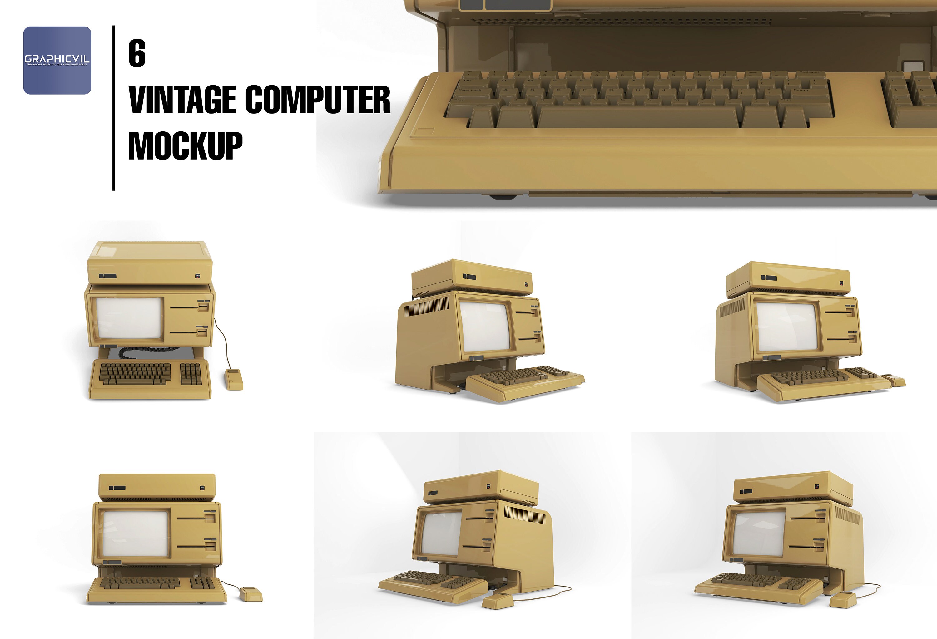 Apple Lisa Computer Mockup: Vintage PC Design (PSD) - Etsy