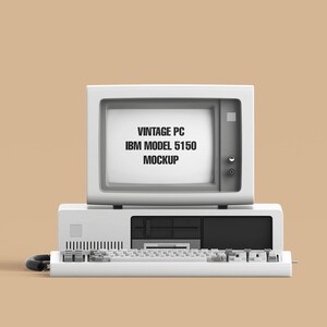 IBM Model 5150 Vintage PC Mockup | Vintage Pc Mockup, Pc Mockup, Old Pc ...