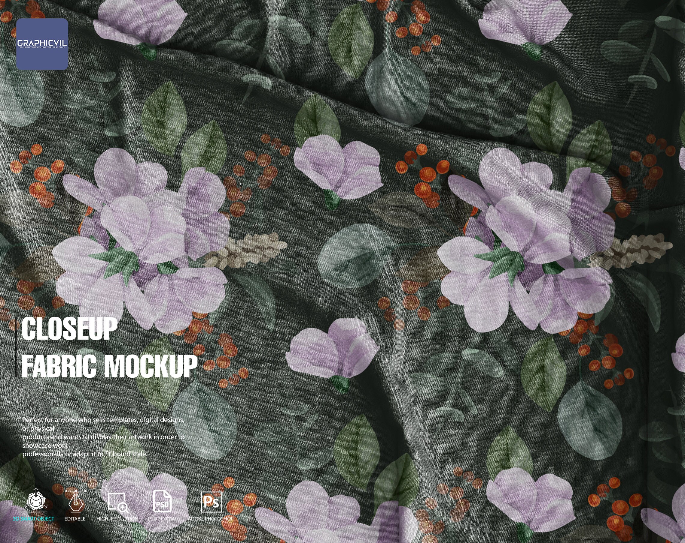 Closeup Fabric Mockup Realistic Textile Mockup for Designers ...