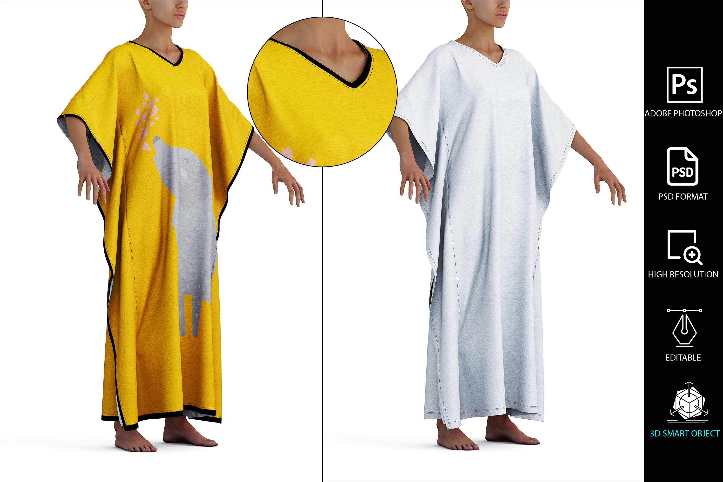 Women Kaftan Mockup Pattern Preview - Etsy