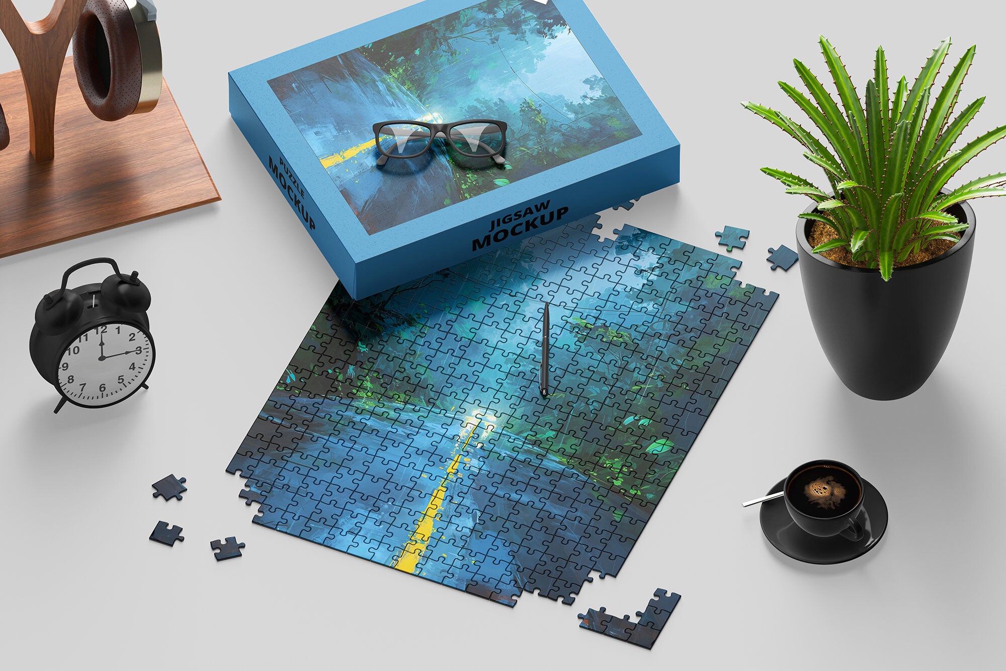 Dye Sublimation 320 Piece Puzzle Mockup 16x20, Puzzle Mockup, Jigsaw ...