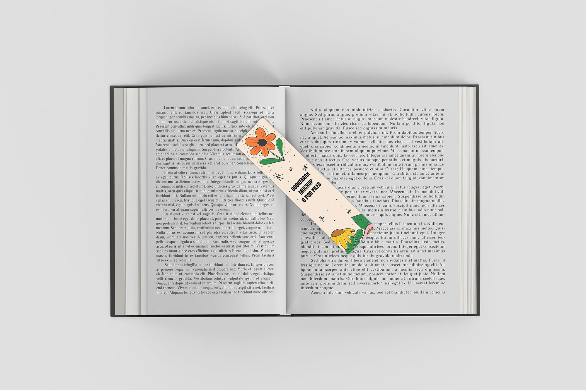 Dye Sublimation Book Cover Mockup, Bookmark Mockup, Book Template ...