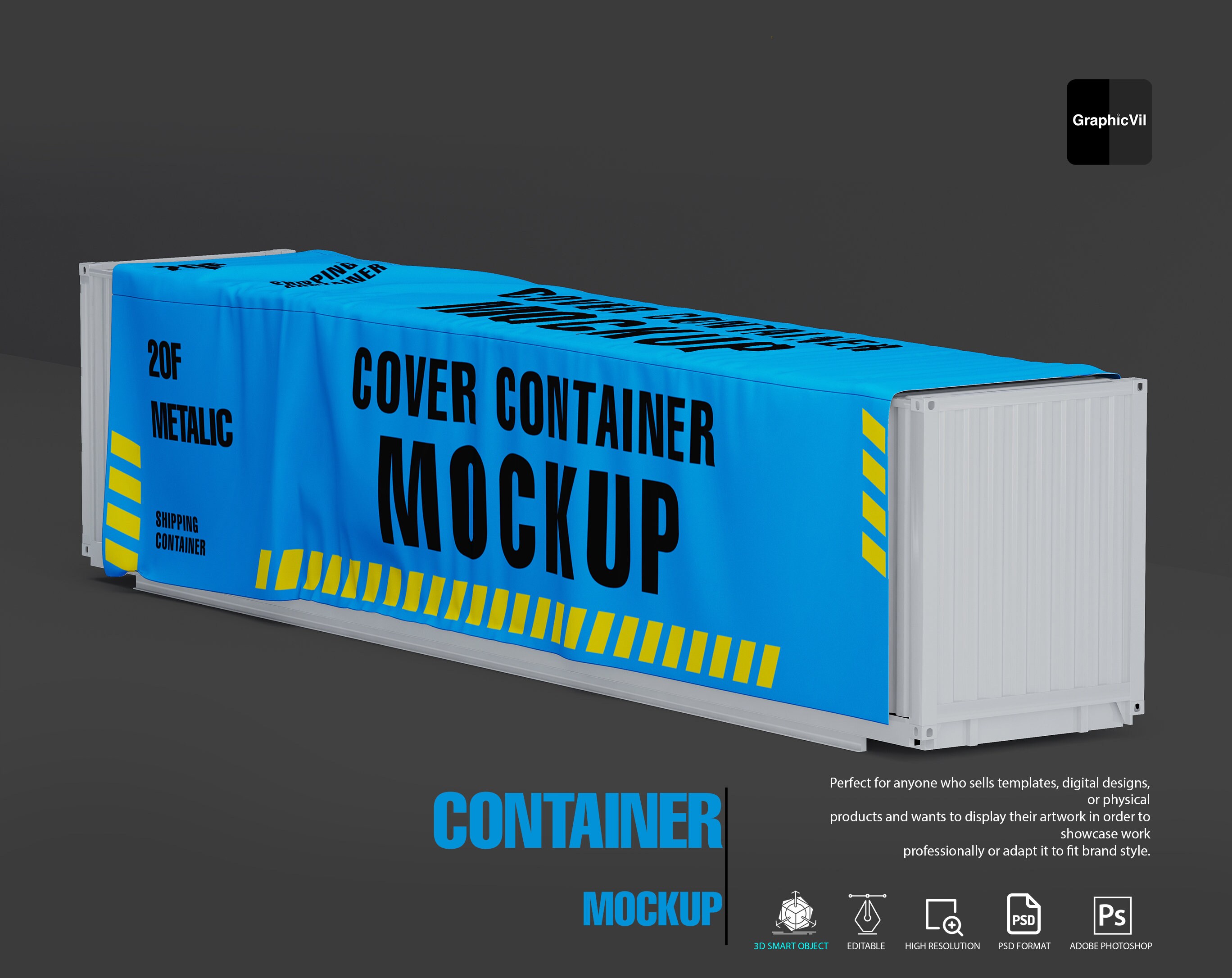 Container Cover Mockup Container Mockup Ship Cover - Etsy