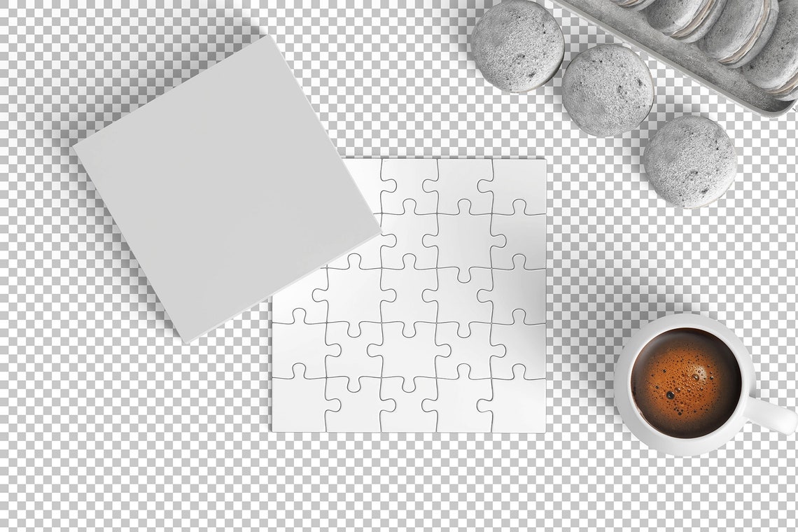 25 Piece Puzzle Mockup: Jigsaw Design Template (PSD) - Etsy