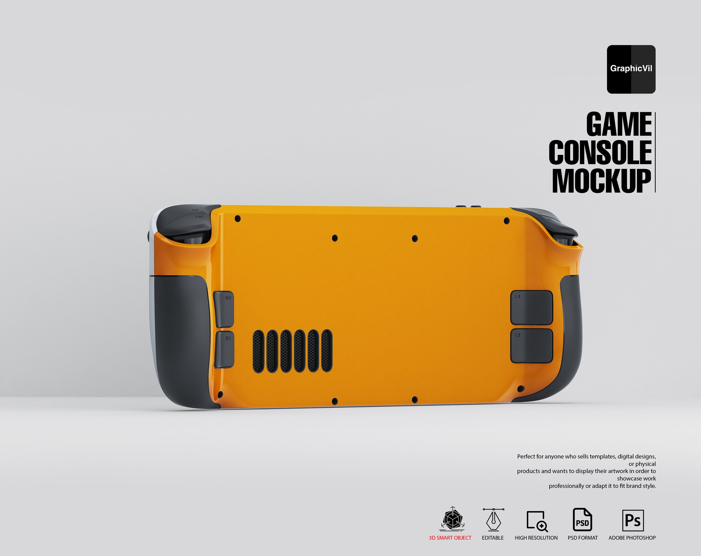 Steam Deck Skin Mockup Deck, Console Mockup, Skin Mockup, Steam Deck Skin, Deck Skin Mockup ...