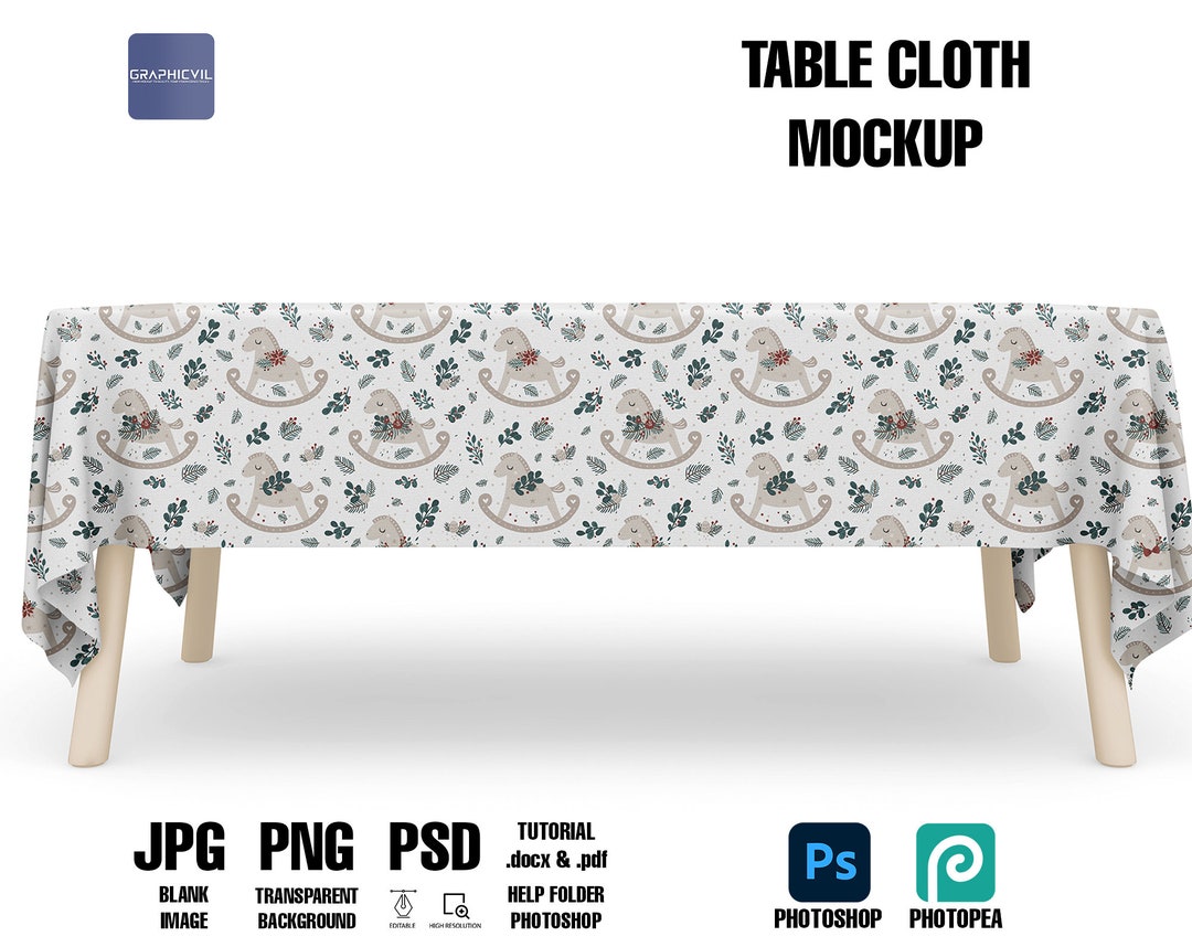 Dye Sublimation Tablecloth Mockup tablecloth Mock Up, Fabric Mockup ...