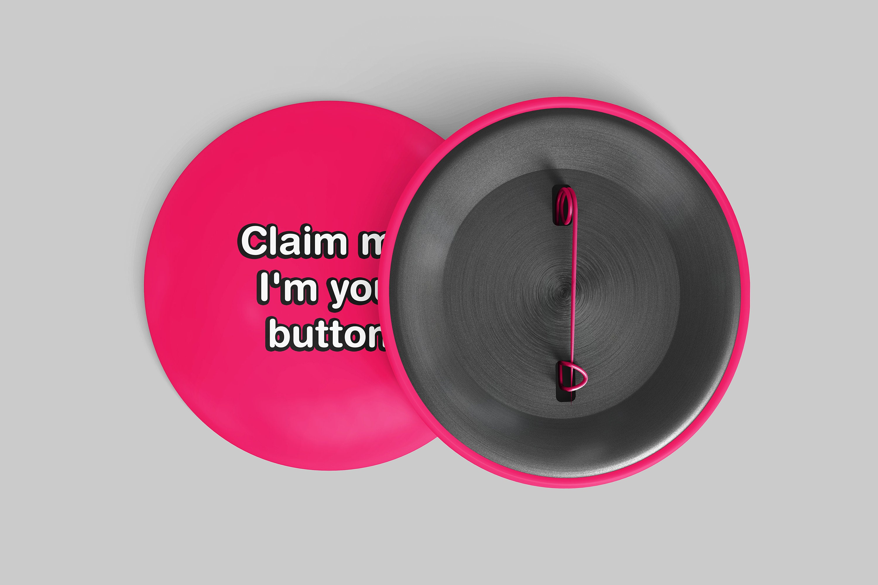 Dye Sublimation Button Mockup Badge Button, Pinback Button, Save Pin ...