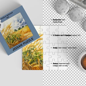 25 Piece Puzzle Mockup: Jigsaw Design Template (PSD) - Etsy