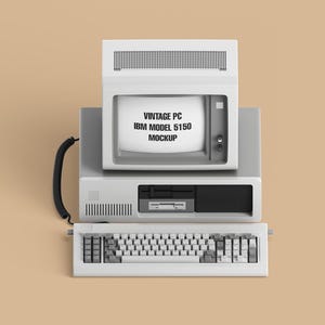 IBM Model 5150 Vintage PC Mockup | Vintage Pc Mockup, Pc Mockup, Old Pc ...