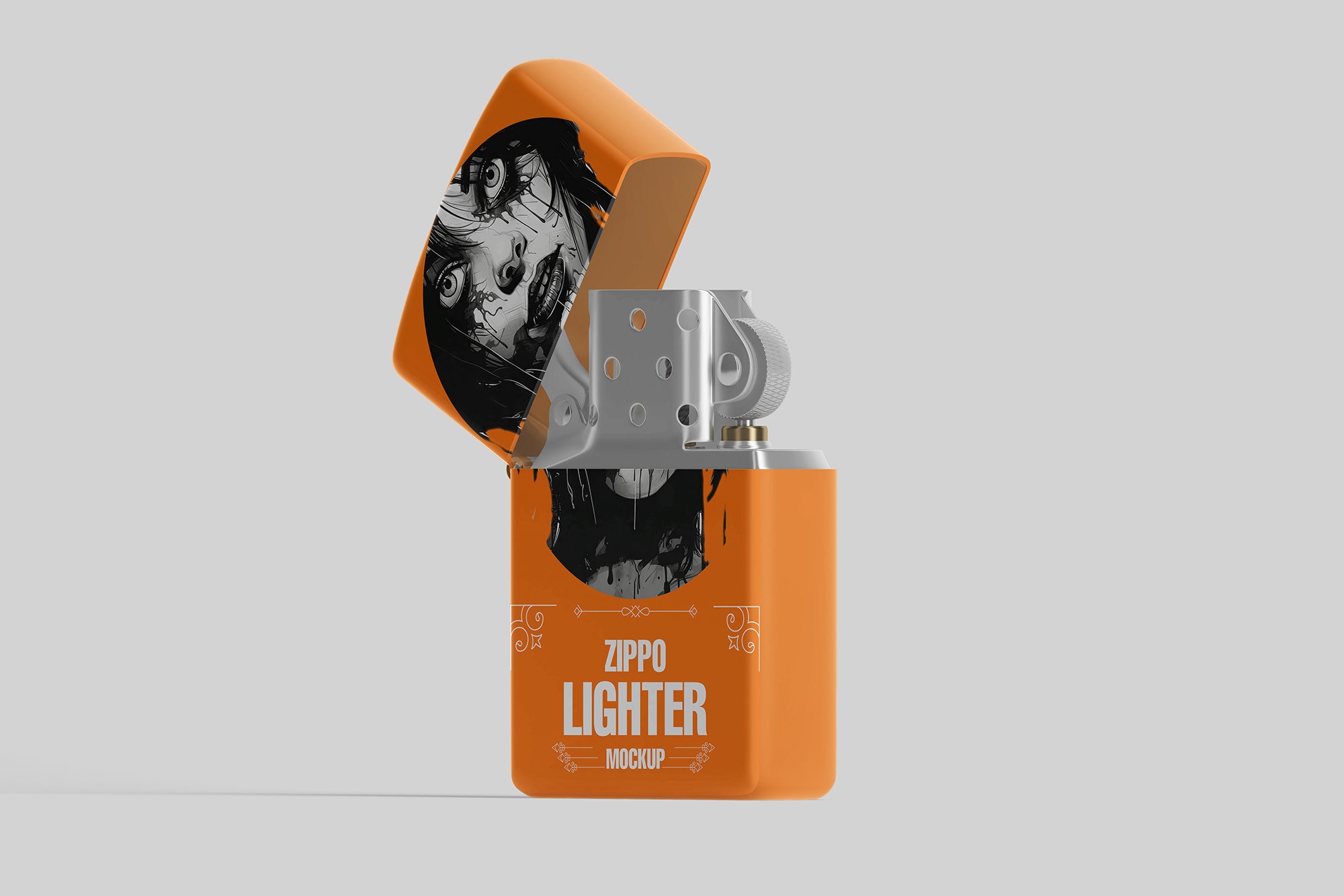 Zippo Mockup, Zippo Lighter Mockup, Gas Lighter PSD Mockup, Lighter ...