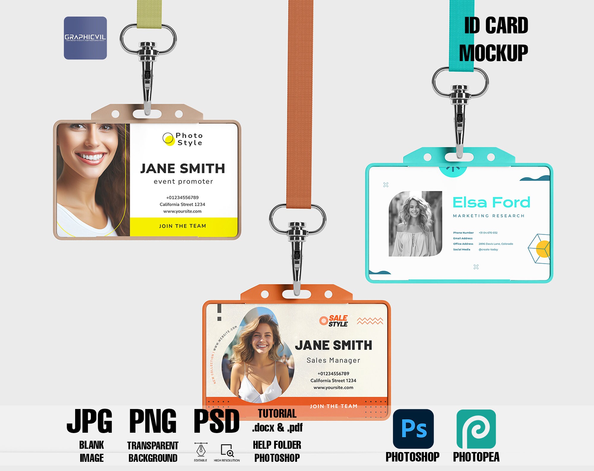 ID Card Mockup Part, Tag Mockup, Badge Mockup, Id Mockup ...